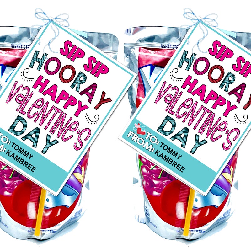 Valentine Juice Box - Etsy