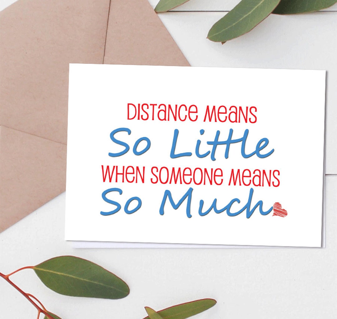 Long Distance Love Card, Long Distance Relationship, Long Distance ...