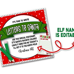 Santa Letters With Elf, Elf Letters to Santa, Elf Note, Christmas Elf ...