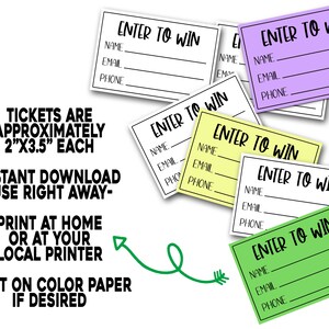 Enter to Win Tickets, Easter Raffle Ticket and Sign Kit, Easter ...