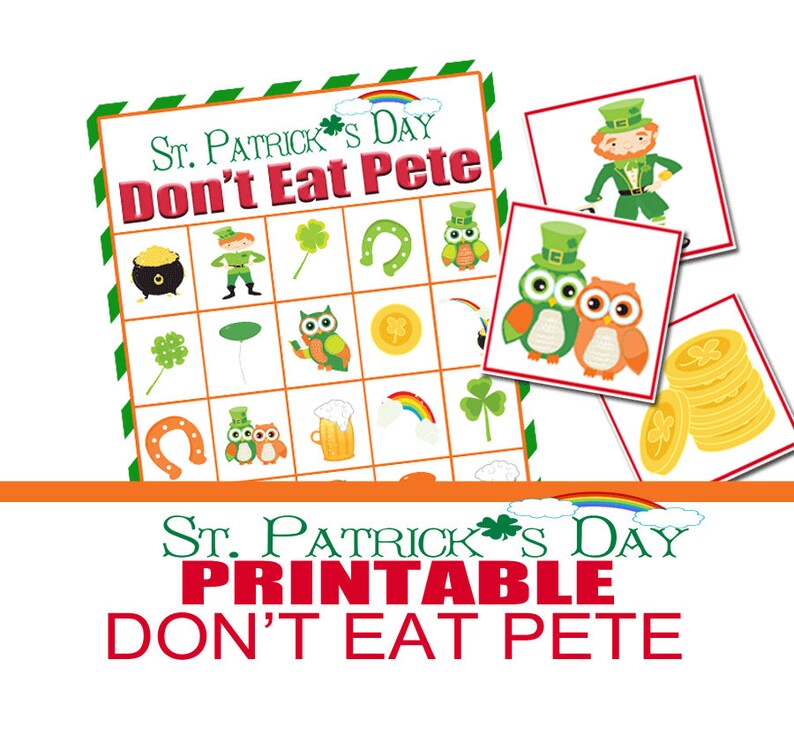 St. Patricks Day Class Party Game Two Pack St. Patty's - Etsy