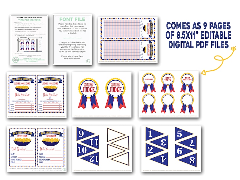 Mac and Cheese Competition Printable Forms, Macaroni and Cheese Forms ...