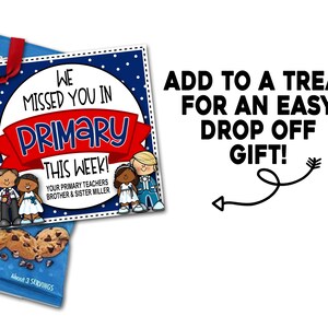 We Missed You in Primary Drop by Gift Tags, Primary Teacher Printable ...