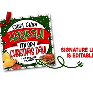 Chips and Salsa Christmas Neighbor Gift, Christmas Gift Tag, Chip Chip ...