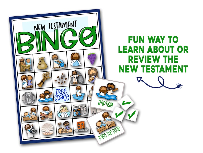 New Testament Bingo, New Testament Activities for Kids, Come Follow Me ...