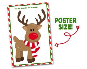 Pin the Nose on Rudolph Classroom Party Game PRINTABLE by Love - Etsy