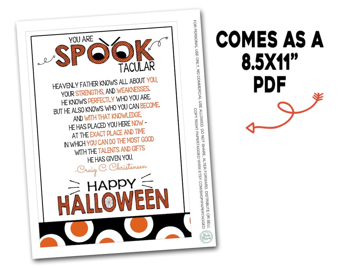 LDS Missionary Halloween Package, Printable Missionary Halloween ...