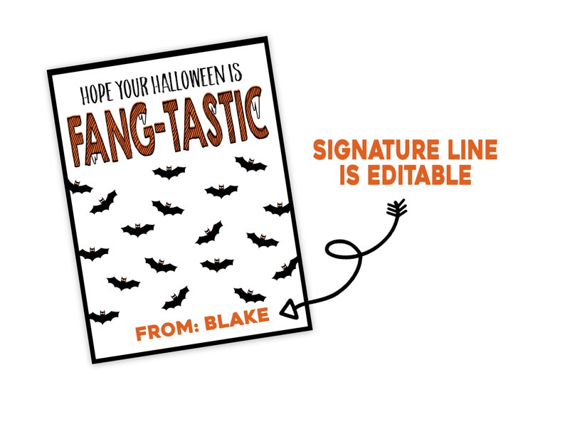 Halloween Treat Tag Fangtastic Non-candy Halloween - Etsy