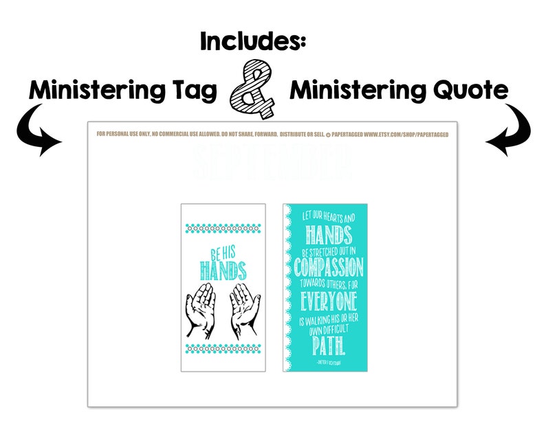 Latter Day Saint Ministering Gift, Service Ministering Card, LDS ...
