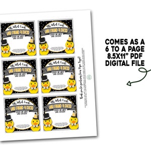 New Years Duck Tags, New Years Eve Cruising Ducks, Rubber Duck Tag ...