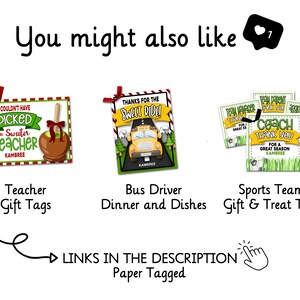 Bus Driver Gift Tag, Bus Driver Gift, School Bus Driver Thank You Gift ...