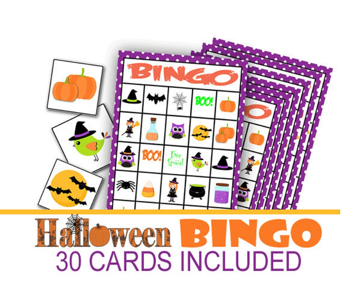 Halloween Bingo Party Game Halloween Party Printable - Etsy
