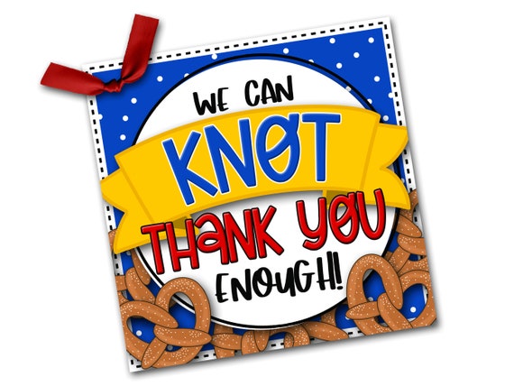 Thank You Gift Tags Pretzel Thank You Tags Teacher Gift - Etsy