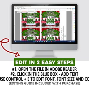 Root Beer Christmas Neighbor Gift, Christmas Gift Tag, Merry Christmas ...