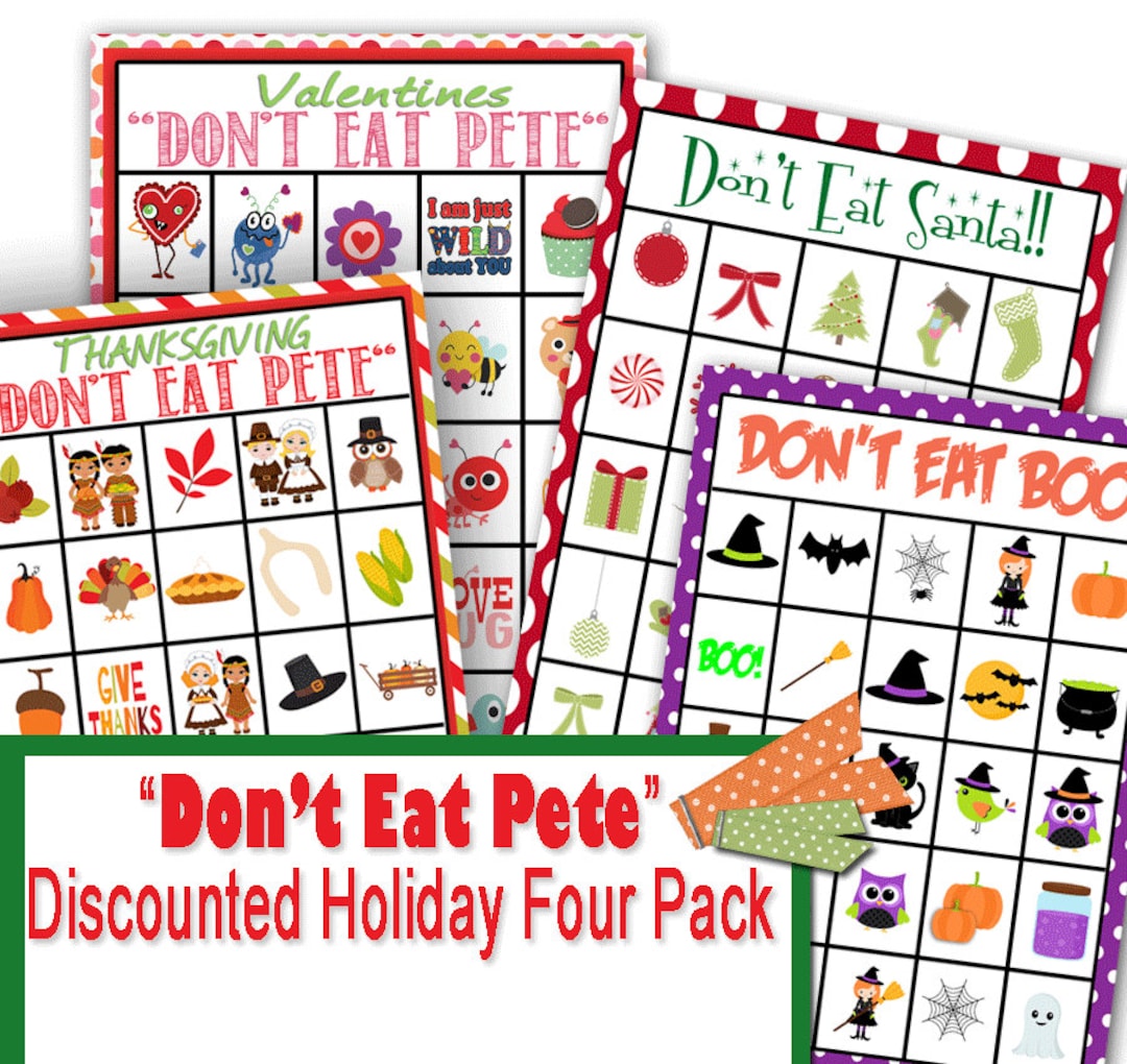 Holiday Party Game, Don't Eat Pete, Group Game, Printable Group Game ...
