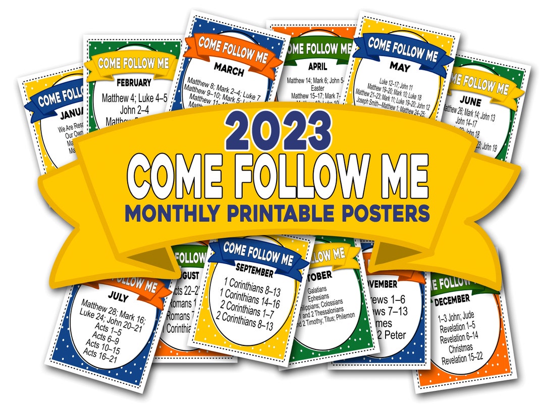 2023 Come Follow Me Posters LDS Come Follow Me New Testament - Etsy ...