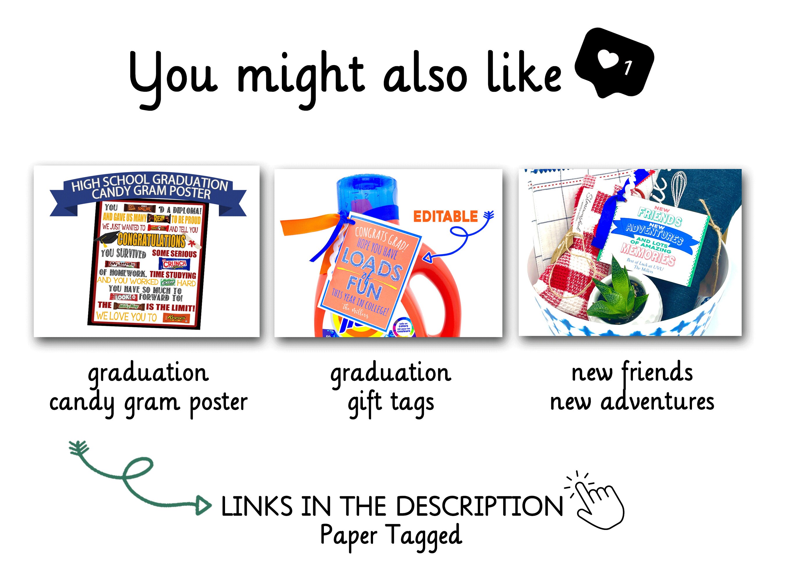 College Care Package Gift Tag Printables - College Survival Kit Gift ...