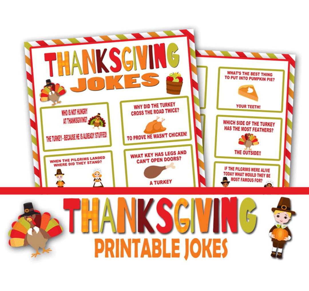 Thanksgiving Printable Jokes, Printable Lunch Box Jokes for ...