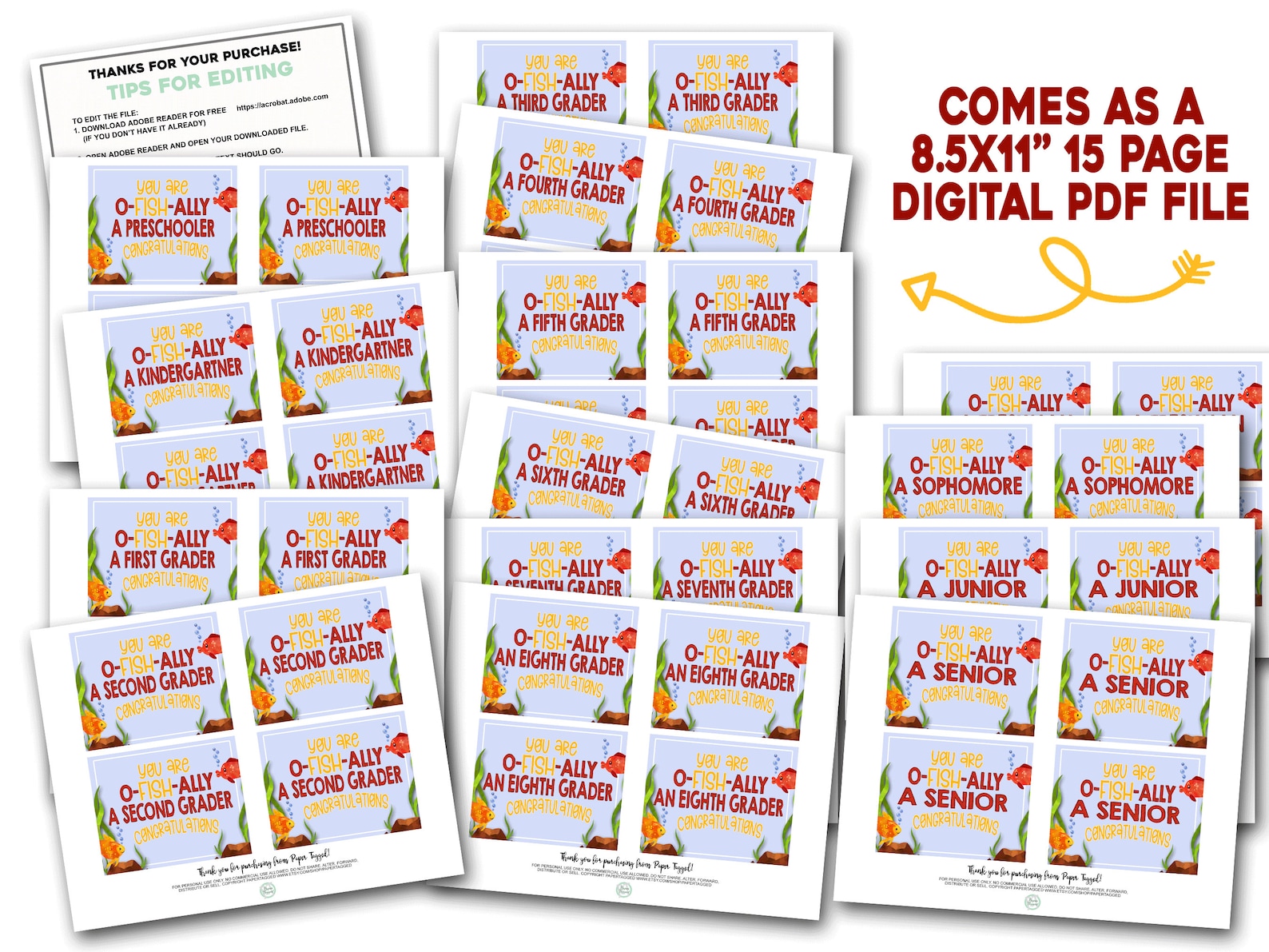 End of School Year Gift Tags Back to School Gift Tags New - Etsy