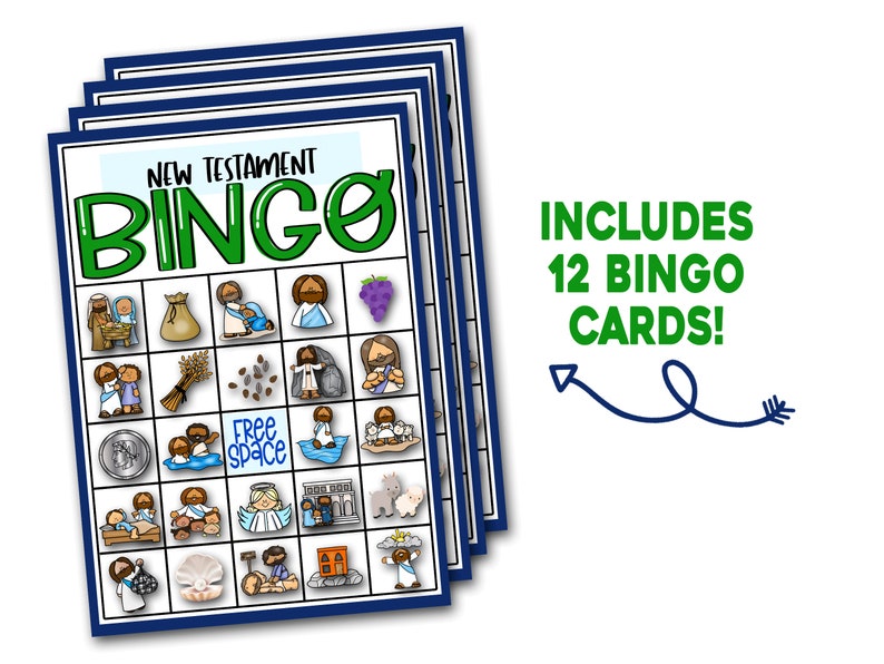 New Testament Bingo New Testament Activities for Kids Come - Etsy