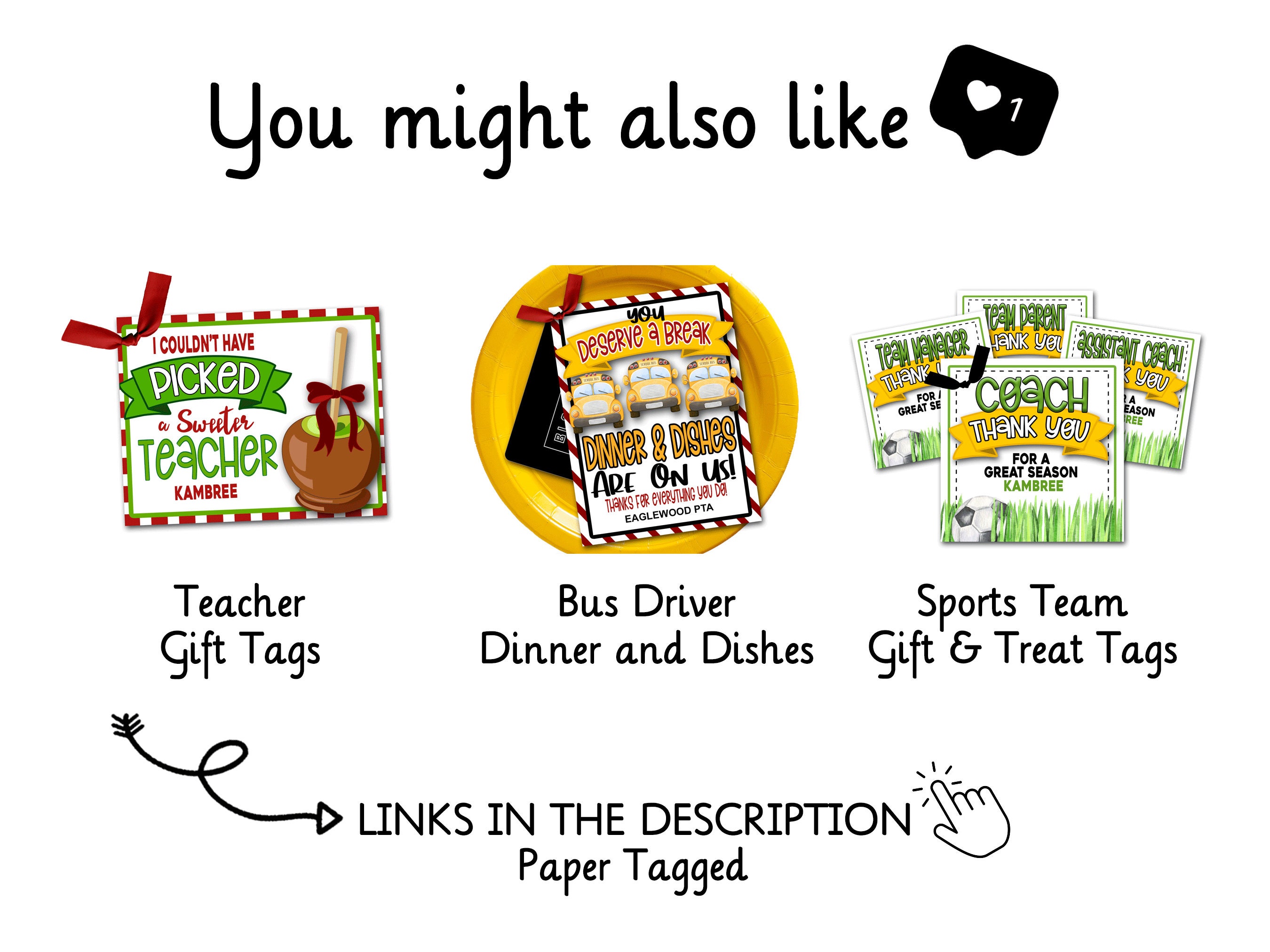 Bus Driver Gift Tag, Bus Driver Gift, School Bus Driver Thank You Gift ...
