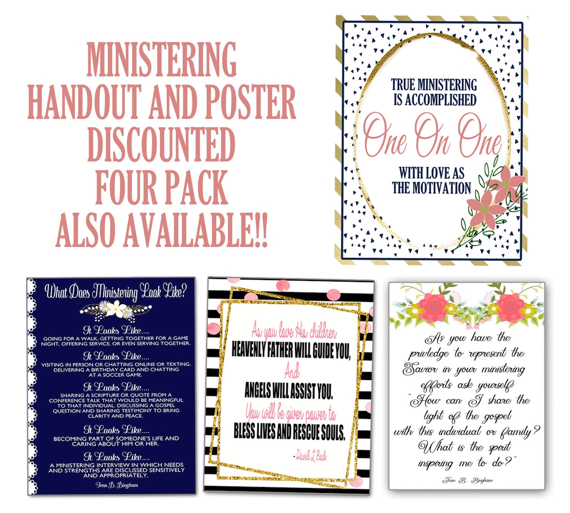 LDS Ministering Handout, Relief Society Handout, Ministering Print ...