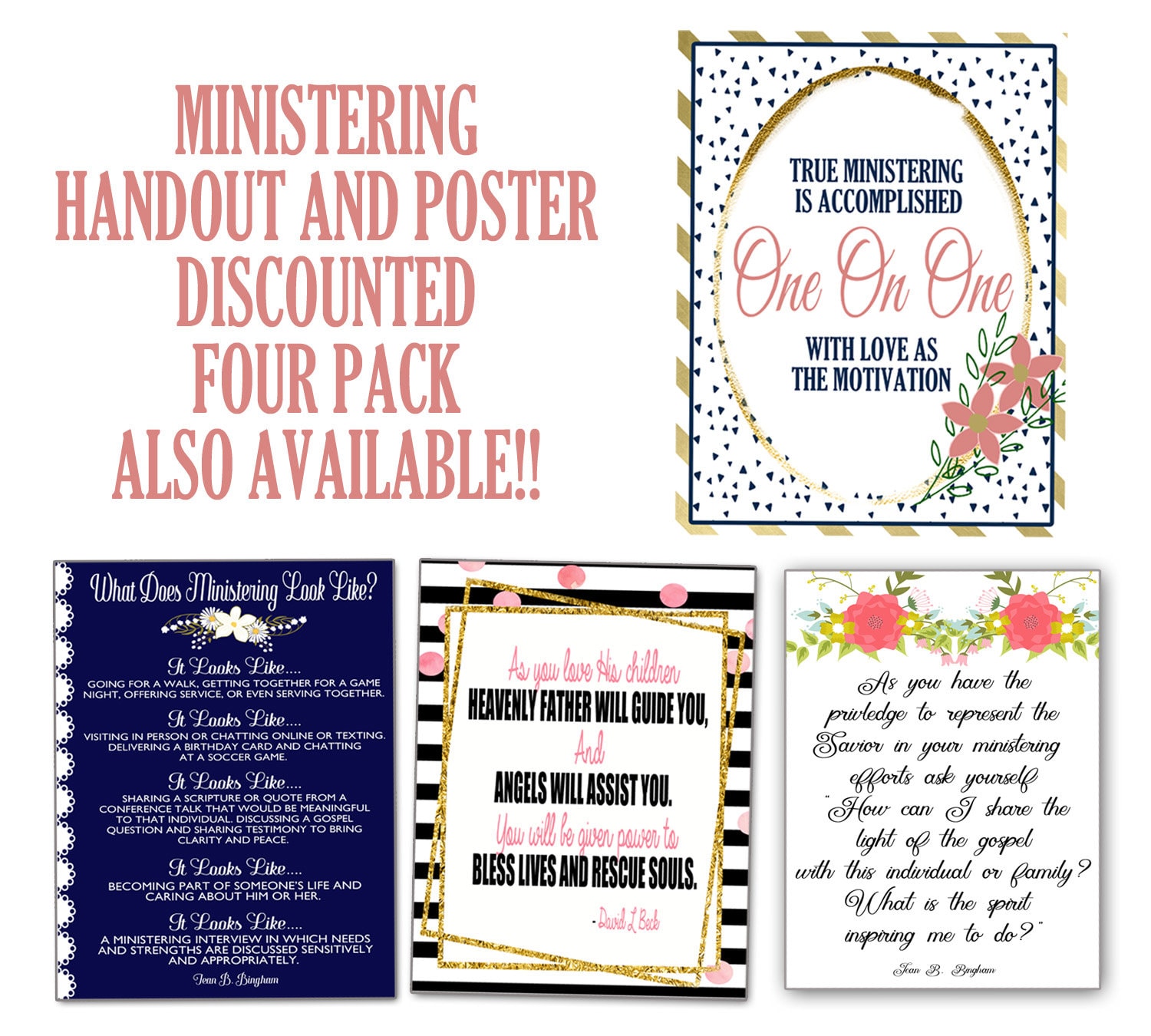 LDS Ministering Handout, Relief Society Handout, Ministering Printables ...