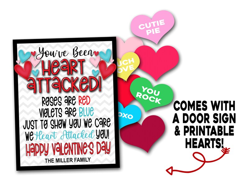 Heart Attack Kit, Door Heart Attack Sign, You've Been Heart Attacked ...