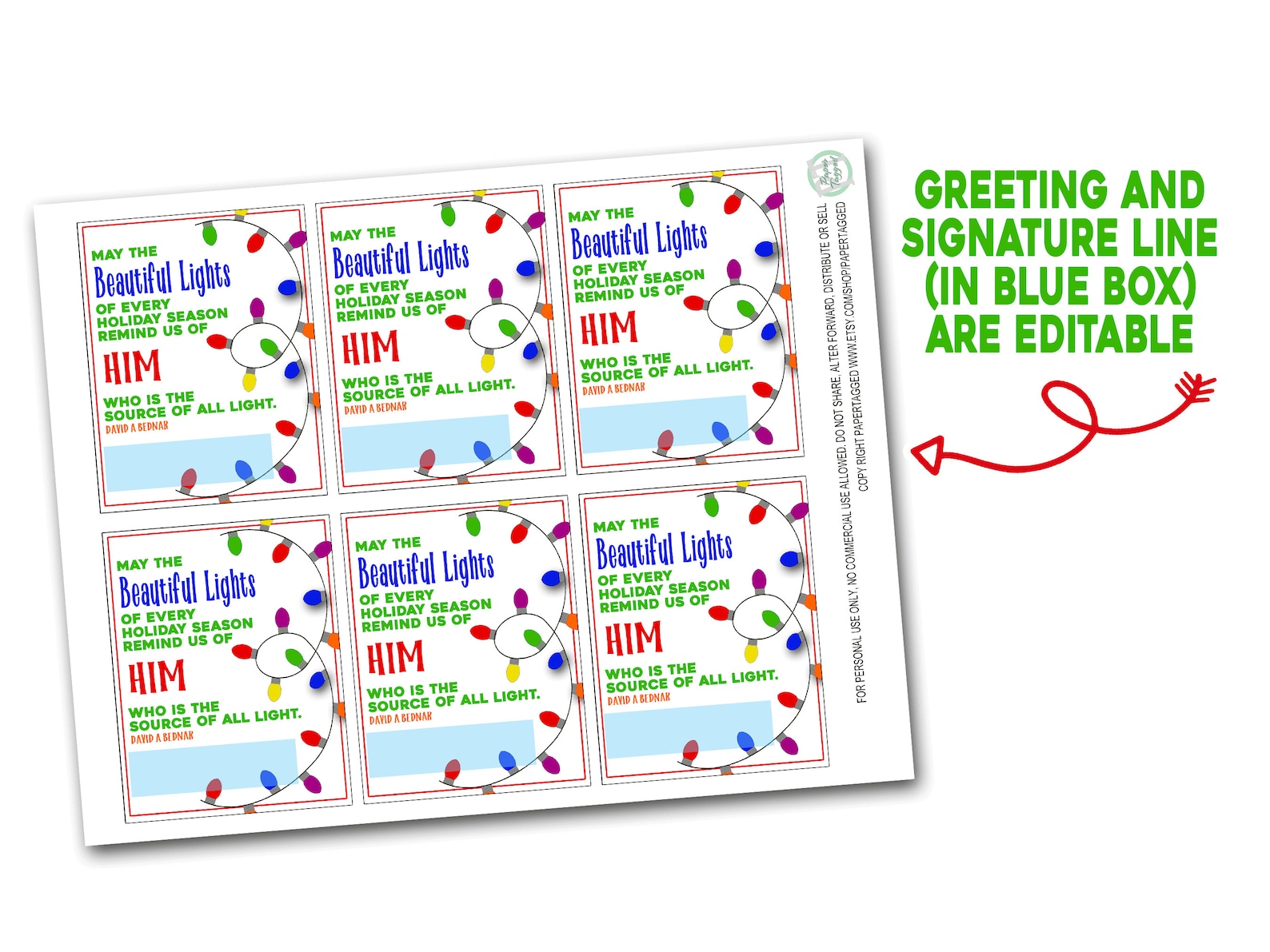 Primary Christmas Gift, LDS Primary Christmas Gift, Primary Gift Tags ...