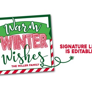 Hot Chocolate Gift Tag, Hot Chocolate Neighbor Gift, Christmas Gift Tag ...