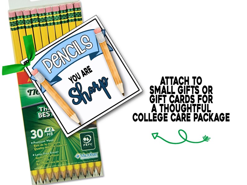 College Care Package Gift Tag Printables - College Survival Kit Gift ...