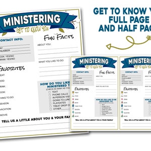 Ministering Interviews Packet, Ministering Interview Assignment Cards ...