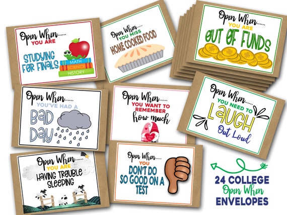 Open When Envelopes for College Students College Student Open - Etsy