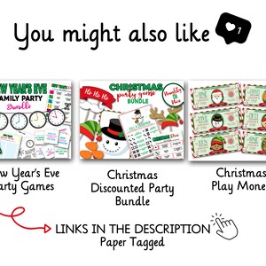 Christmas Party Bingo Game, Class Christmas Party, Class Party Game ...
