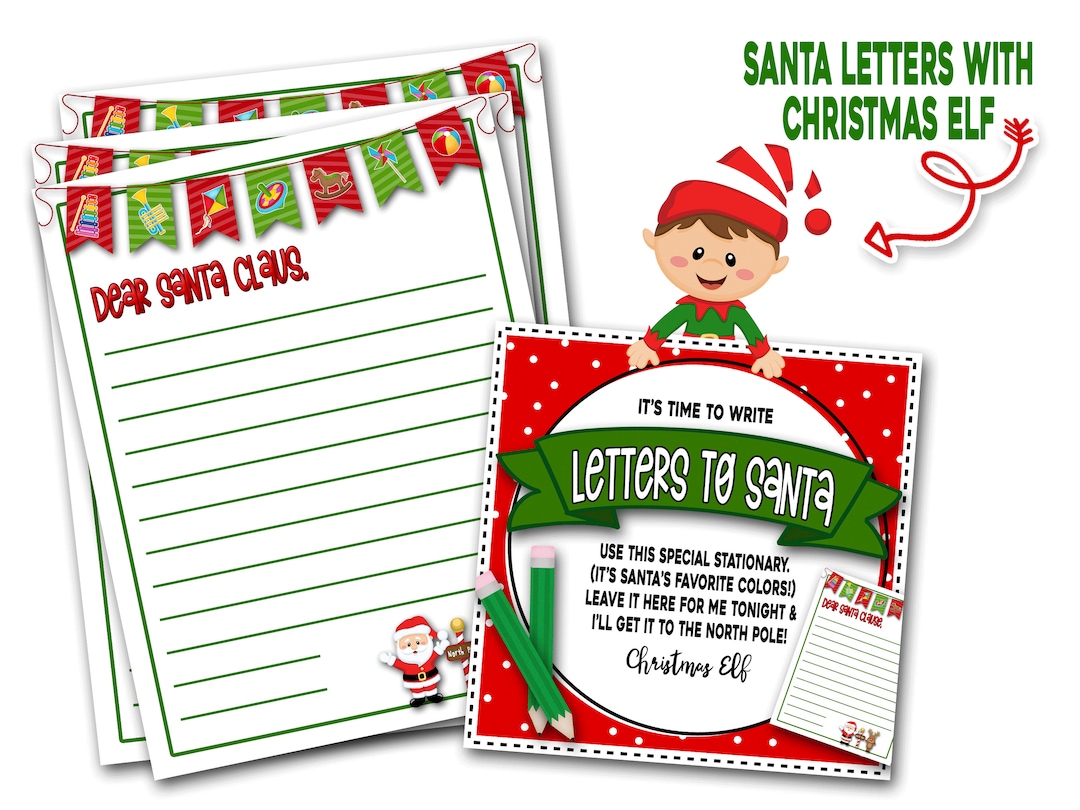 Santa Letters With Elf, Elf Letters to Santa, Elf Note, Christmas Elf ...