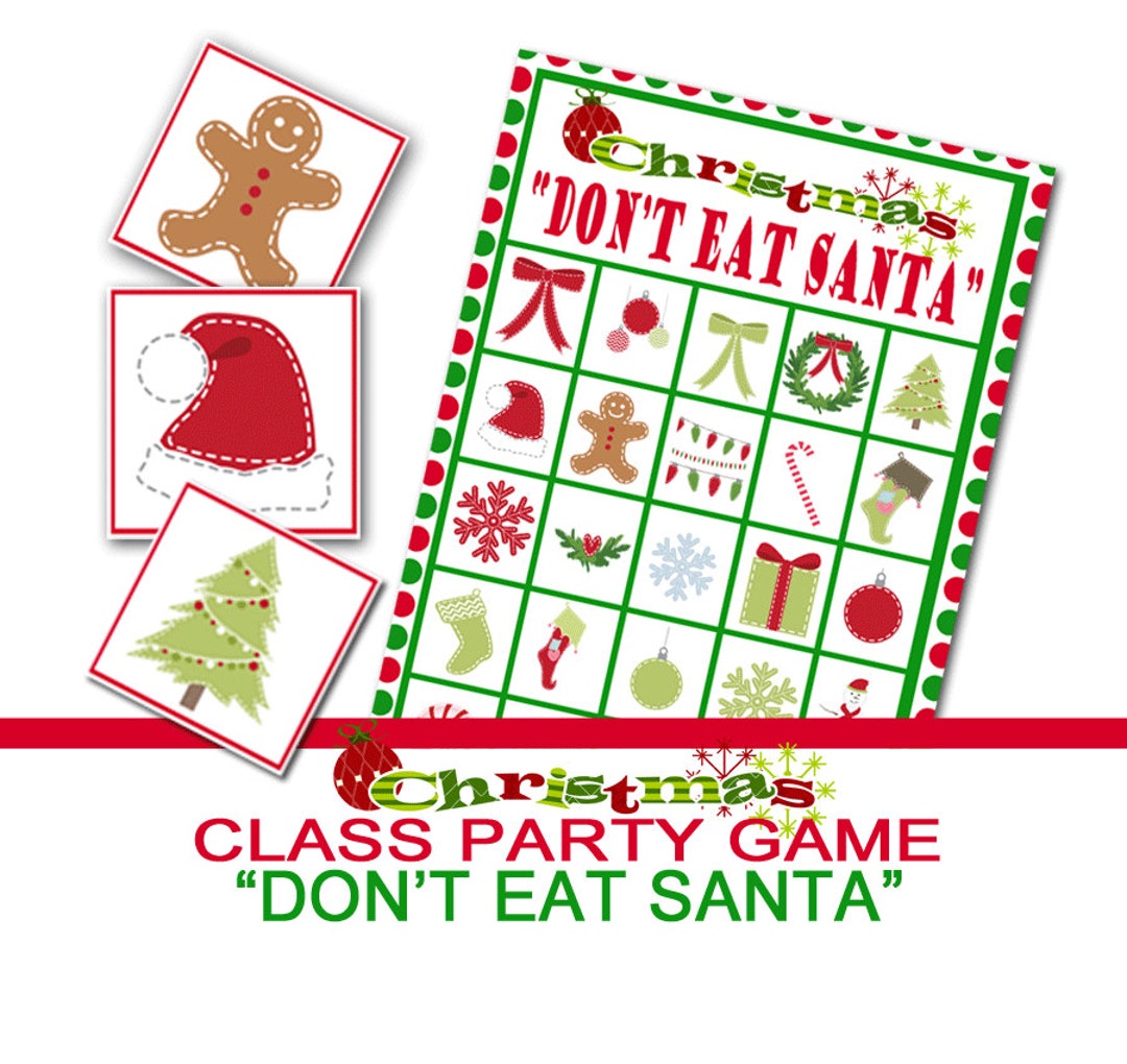 Christmas Party Game, Don't Eat Santa, Group Game, Class Christmas ...