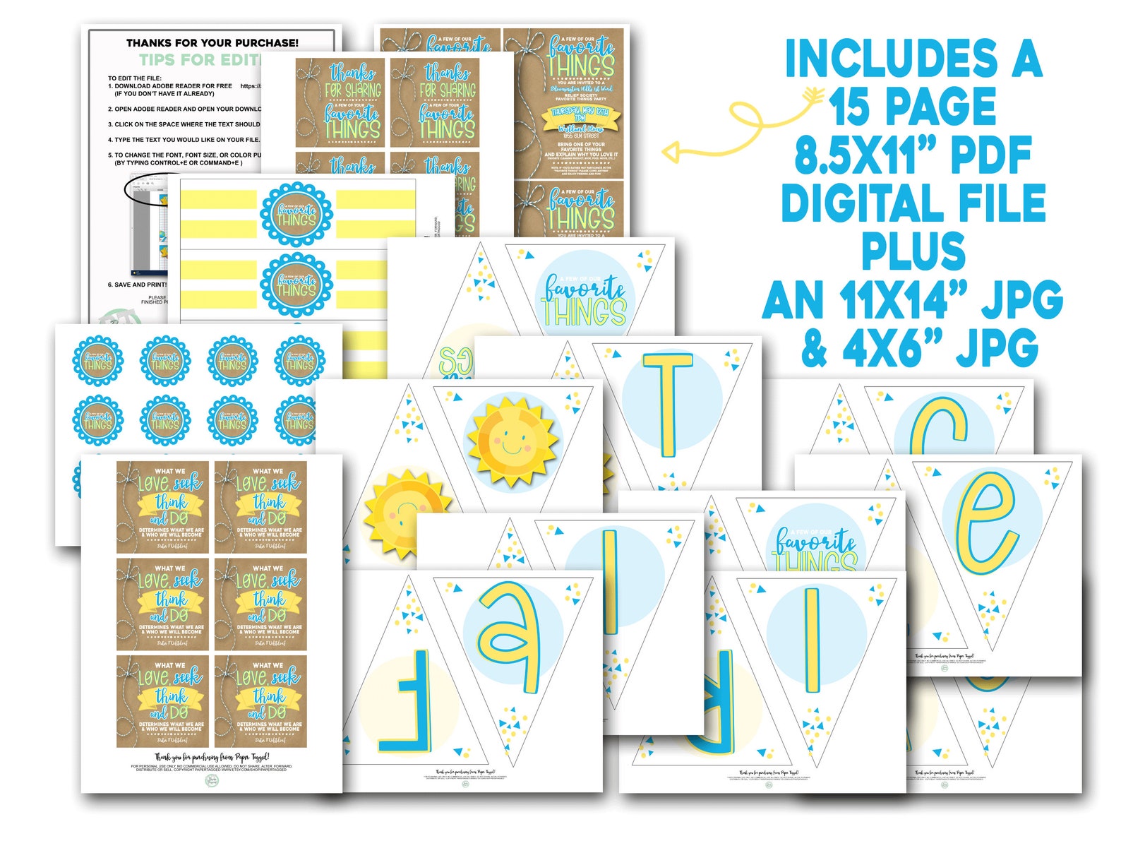 Favorite Things Party Bundle Favorite Things Party - Etsy