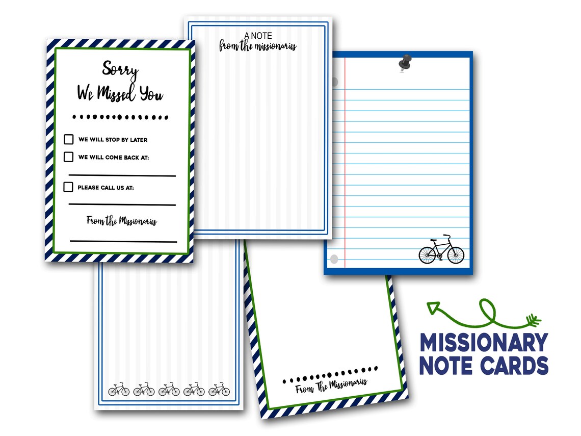 Missionary Note Cards LDS Missionary Door Note Cards - Etsy