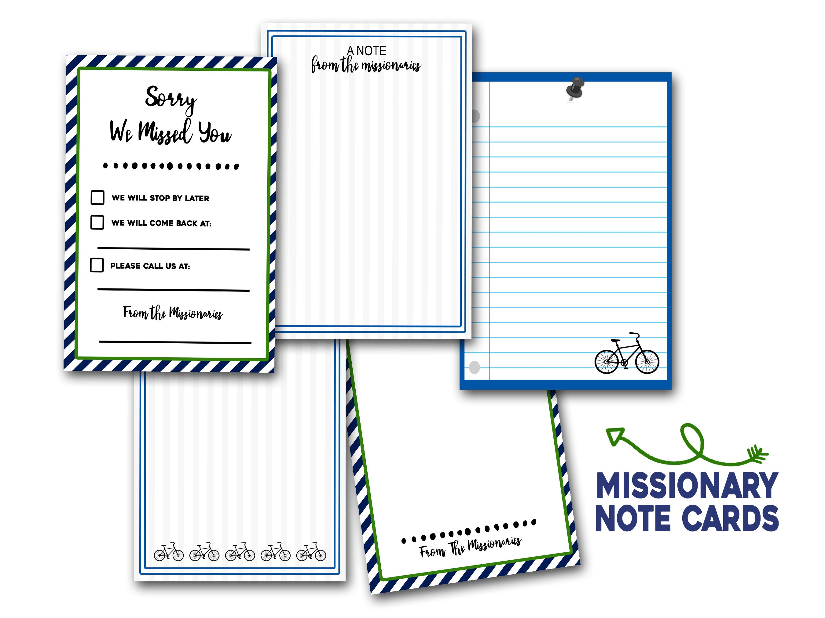 Missionary Note Cards, LDS Missionary Door Note Cards, Printable ...