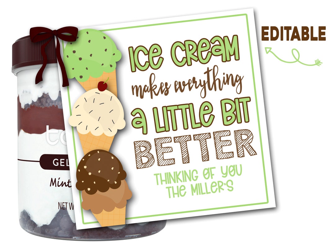 Ice Cream Grief Gift Tags, Grief Tag, Pet Loss Gift Tags, Grief Cards ...