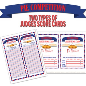 Pie Making Competition Printable Forms, Pie Contest Forms Packet, Pie ...