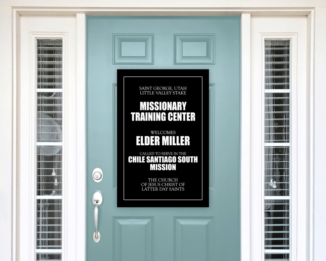 Home MTC Door Sign, LDS Mission, Home Missionary Training Center Sign ...