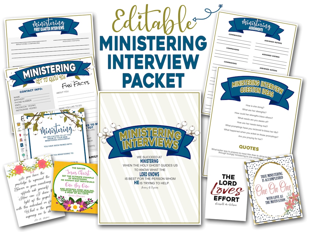 Ministering Interviews Packet, Ministering Interview Assignment Cards ...