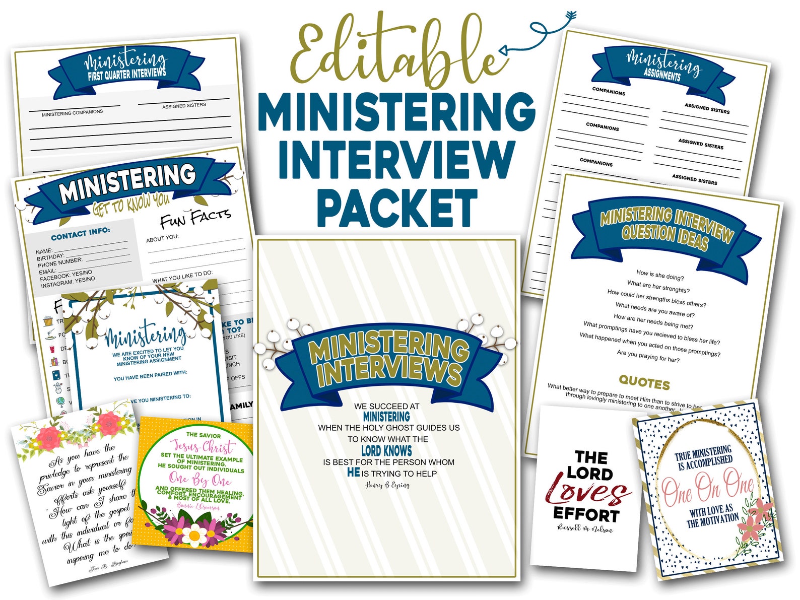 Ministering Interviews Packet Ministering Interview | Etsy