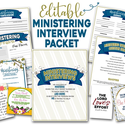 Relief Society Ministering Assignment Cards Relief Society - Etsy