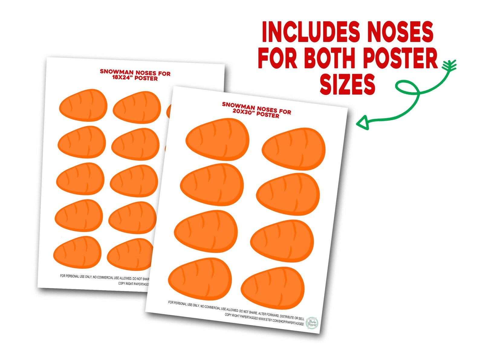 Pin the Nose on the Snowman Printable Christmas Class Party - Etsy