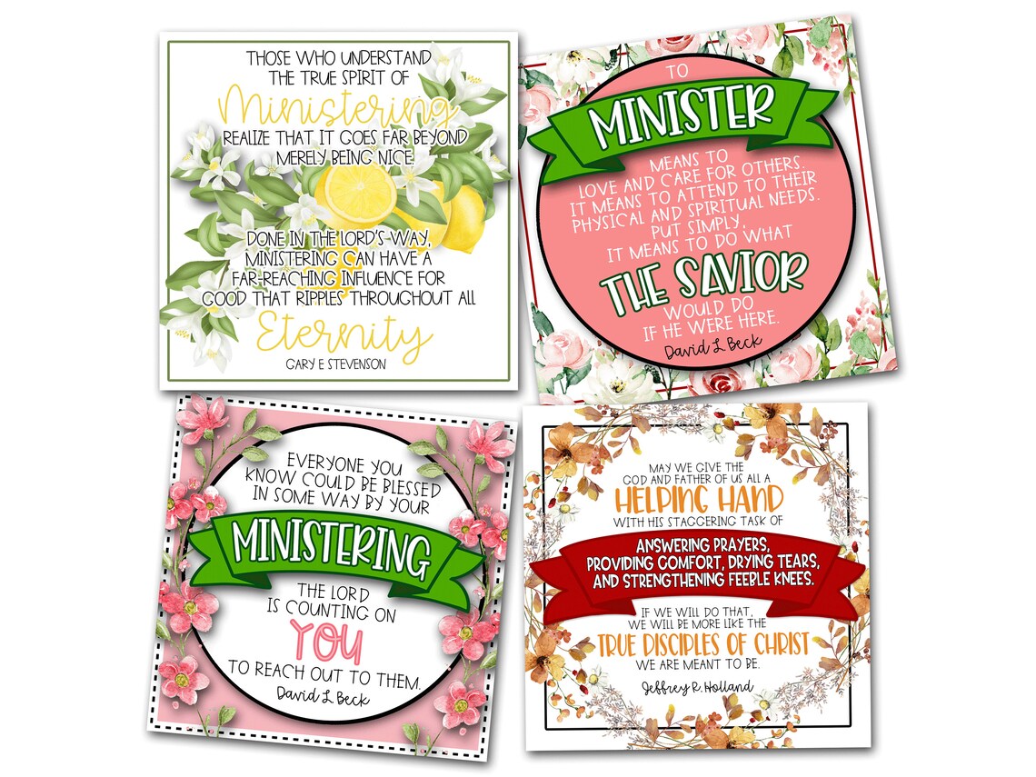 LDS Ministering Handout, Relief Society Handout, Ministering Printables ...