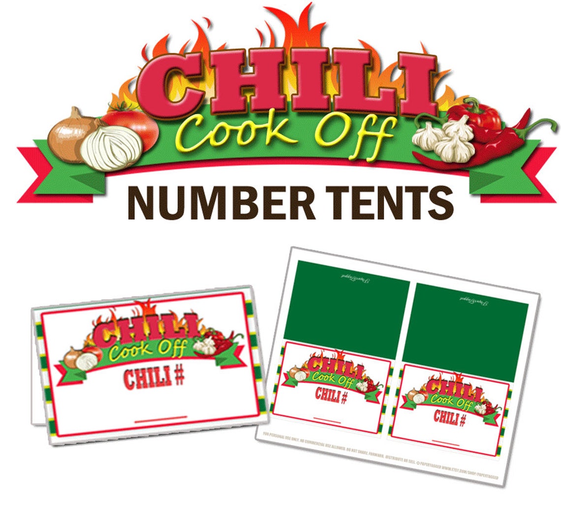 Chili Cook off Contest Forms Packet, Chili Cook off Judges Score Cards ...