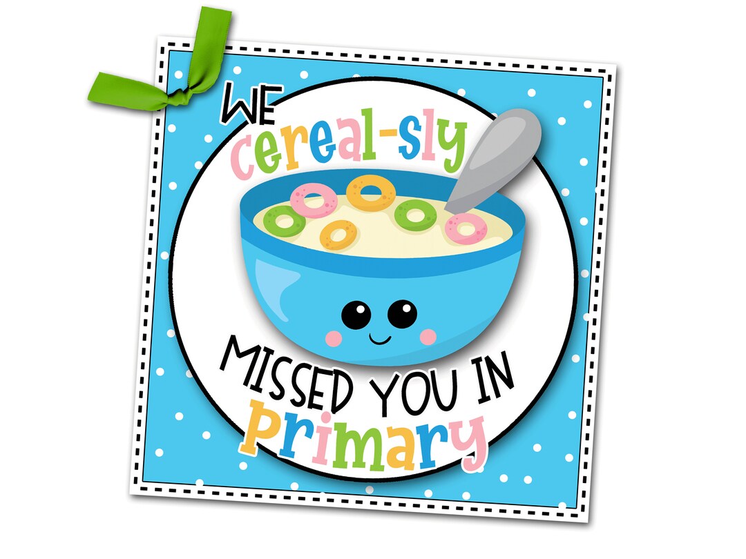We Missed You in Primary Drop by Gift Tags, Primary Teacher Printable ...