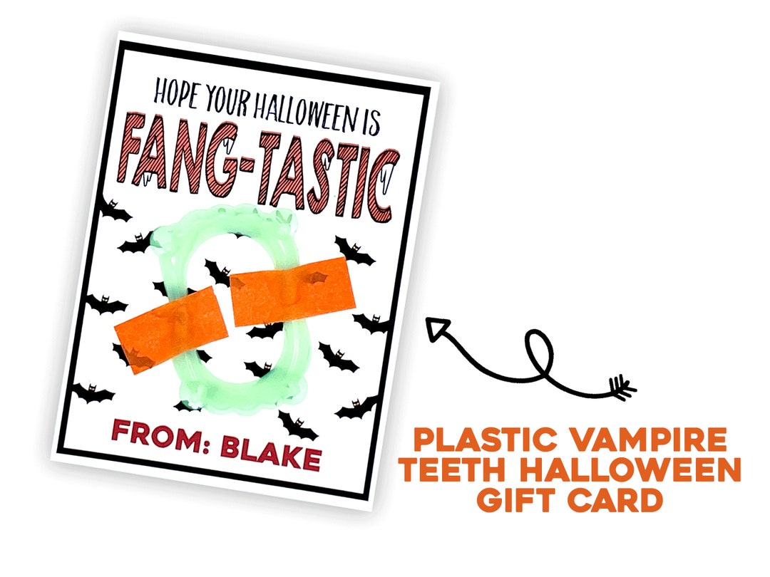 Halloween Treat Tag, Fangtastic, Non-candy Halloween, Printable ...